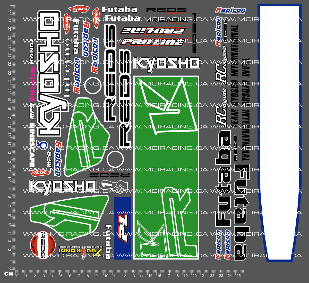 1/8TH KYOSHO - INFERNO - MP9 KANAI DECALS – Mciracing.ca