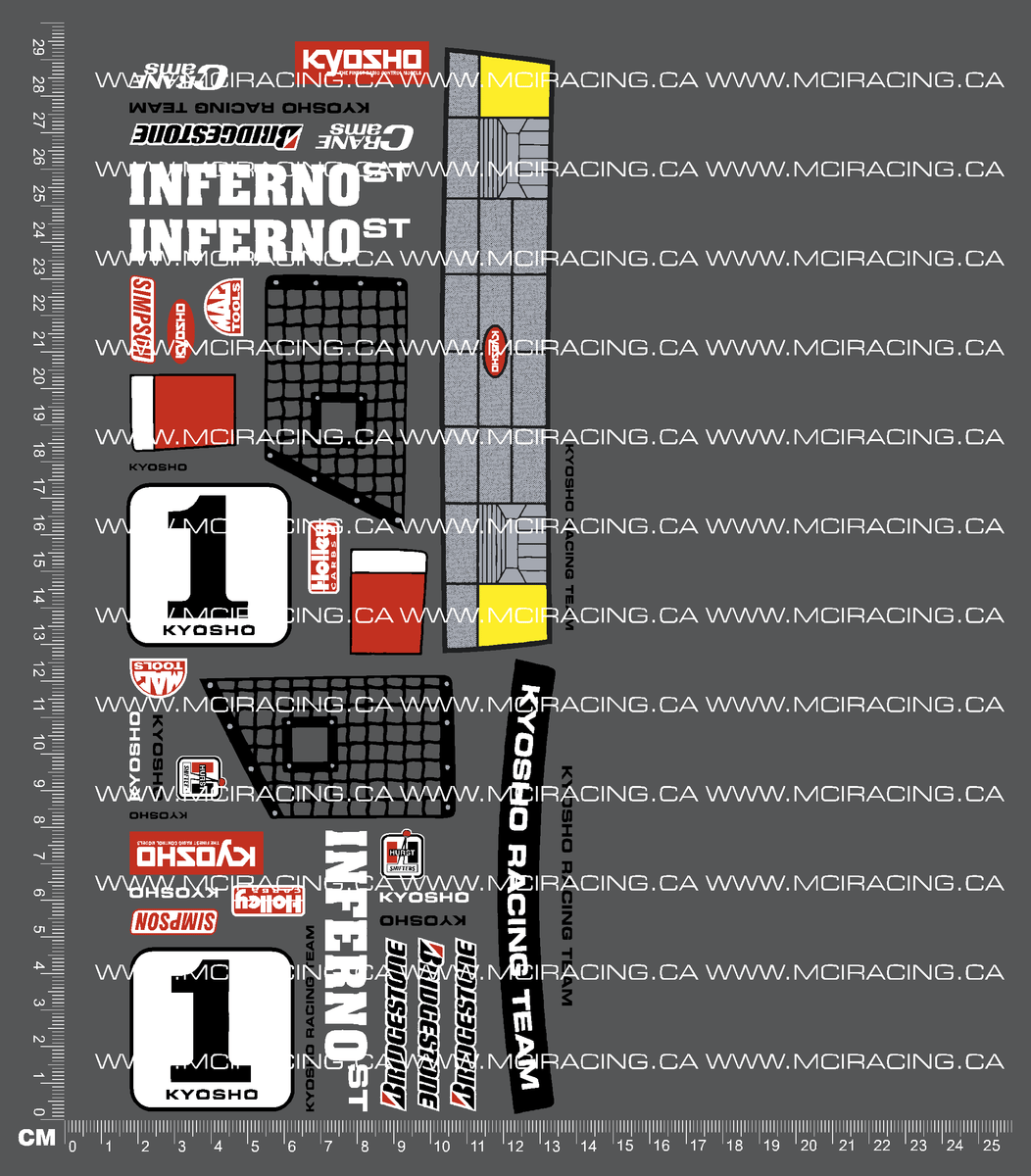 1/10TH KYO - INFERNO ST DECALS – Mciracing.ca