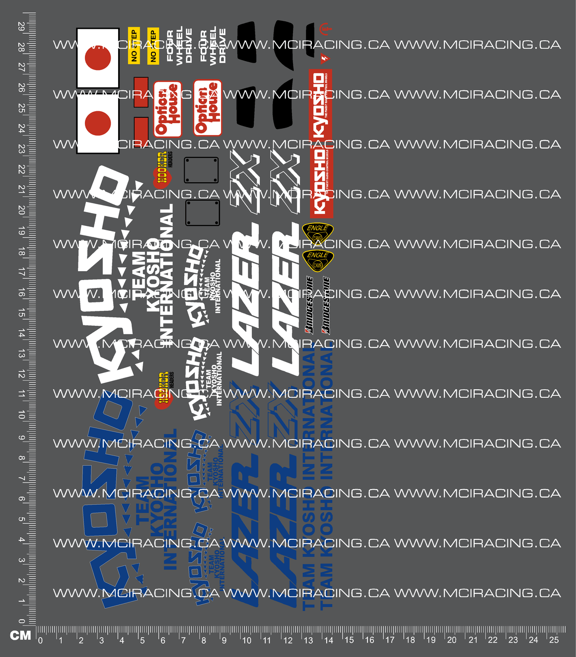 1/8TH KYOSHO - INFERNO MP5 DECALS – Mciracing.ca