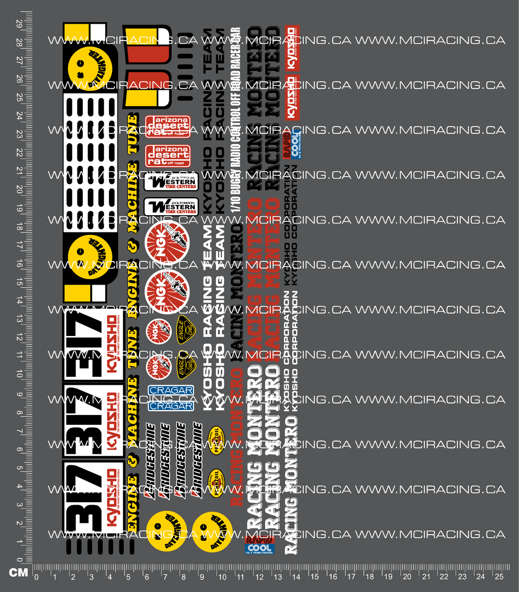 1/10TH KYO - RACING MONTERO DECALS – Mciracing.ca