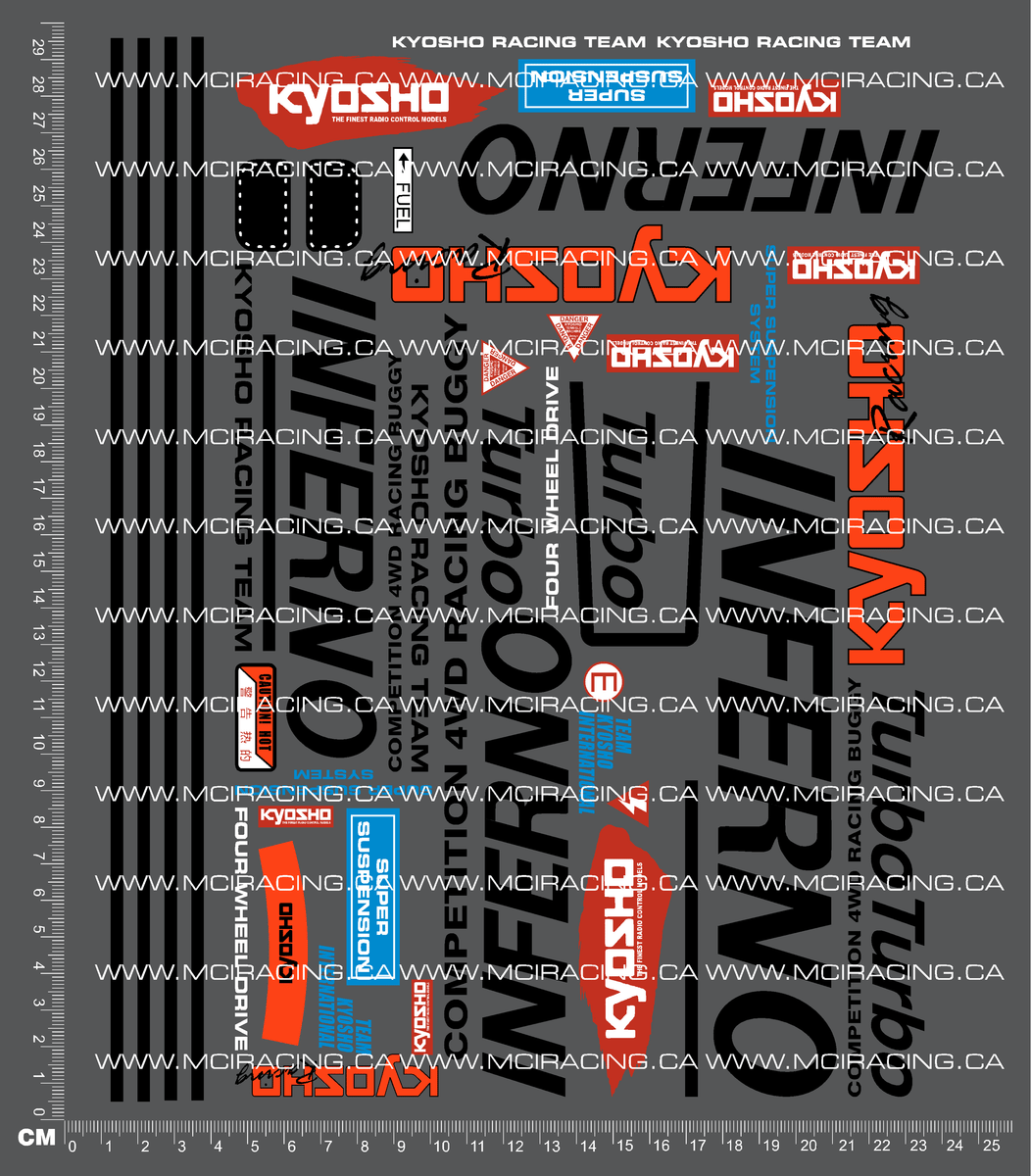 1/8TH KYOSHO - TURBO INFERNO DECALS – Mciracing.ca