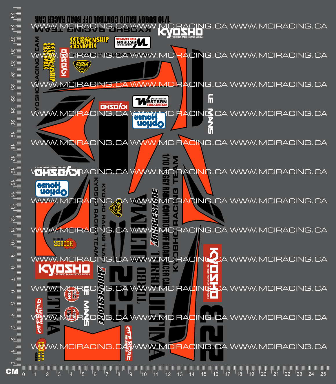 1/8TH KYOSHO - INFERNO MP5 DECALS – Mciracing.ca
