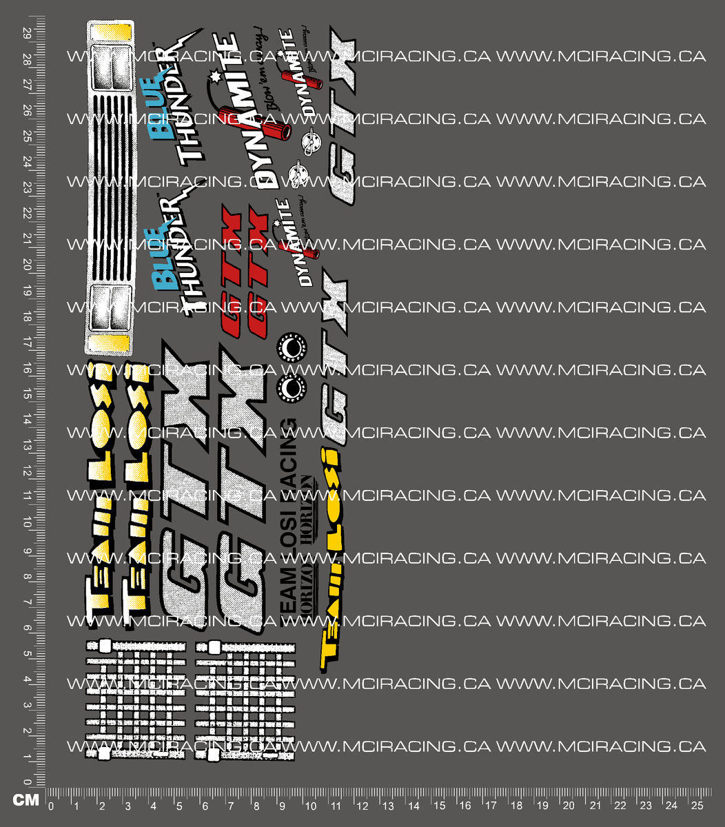 1/10TH LOS - GTX DECALS – Mciracing.ca