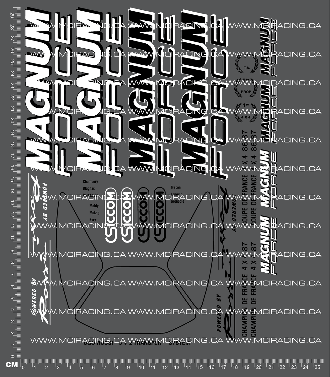 1/8TH SICCOM MAGNUM BLACK FORCE DECALS – Mciracing.ca