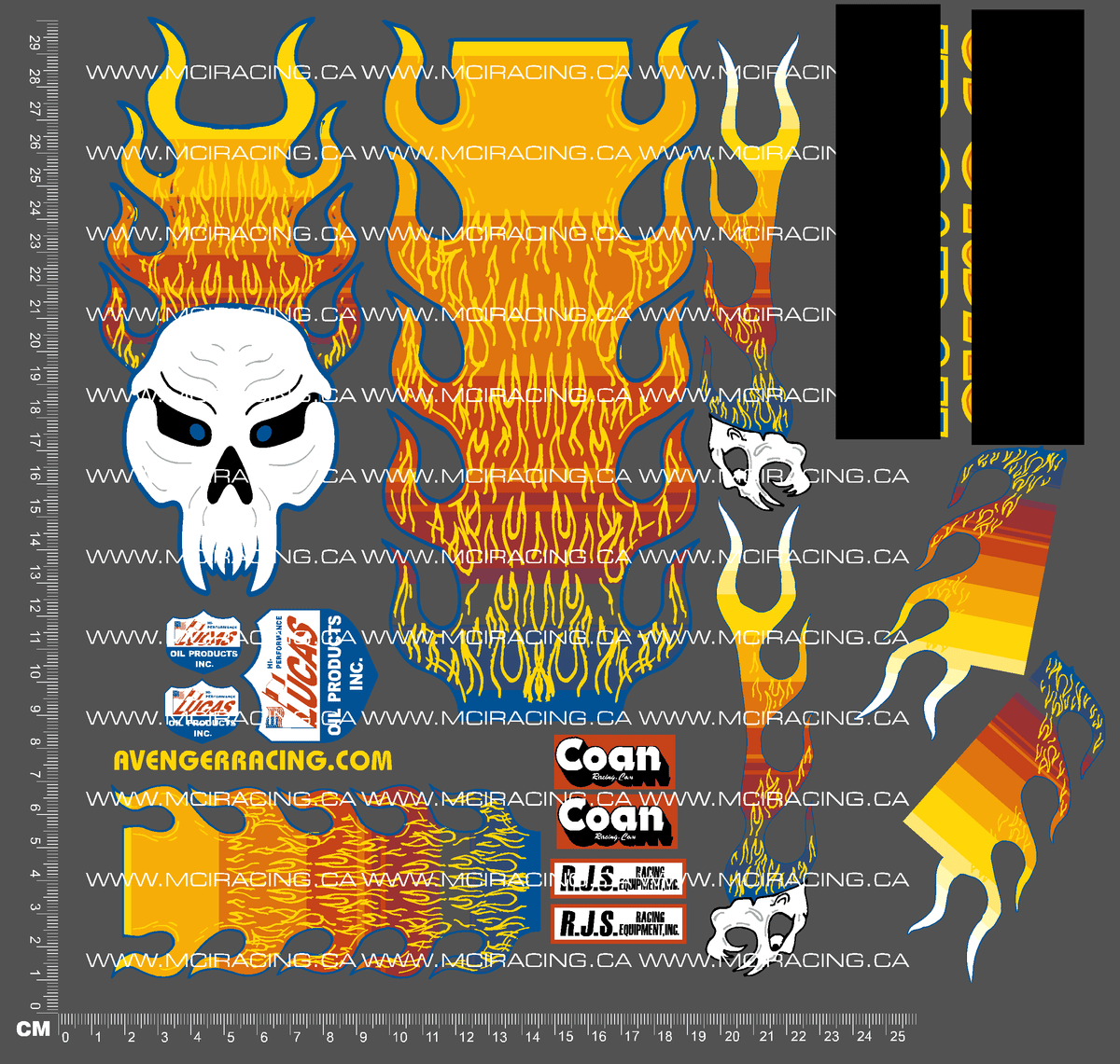 1/10TH MONSTER TRUCK - AVE V3 - BLUE YELLOW AND RED DECALS – Mciracing.ca