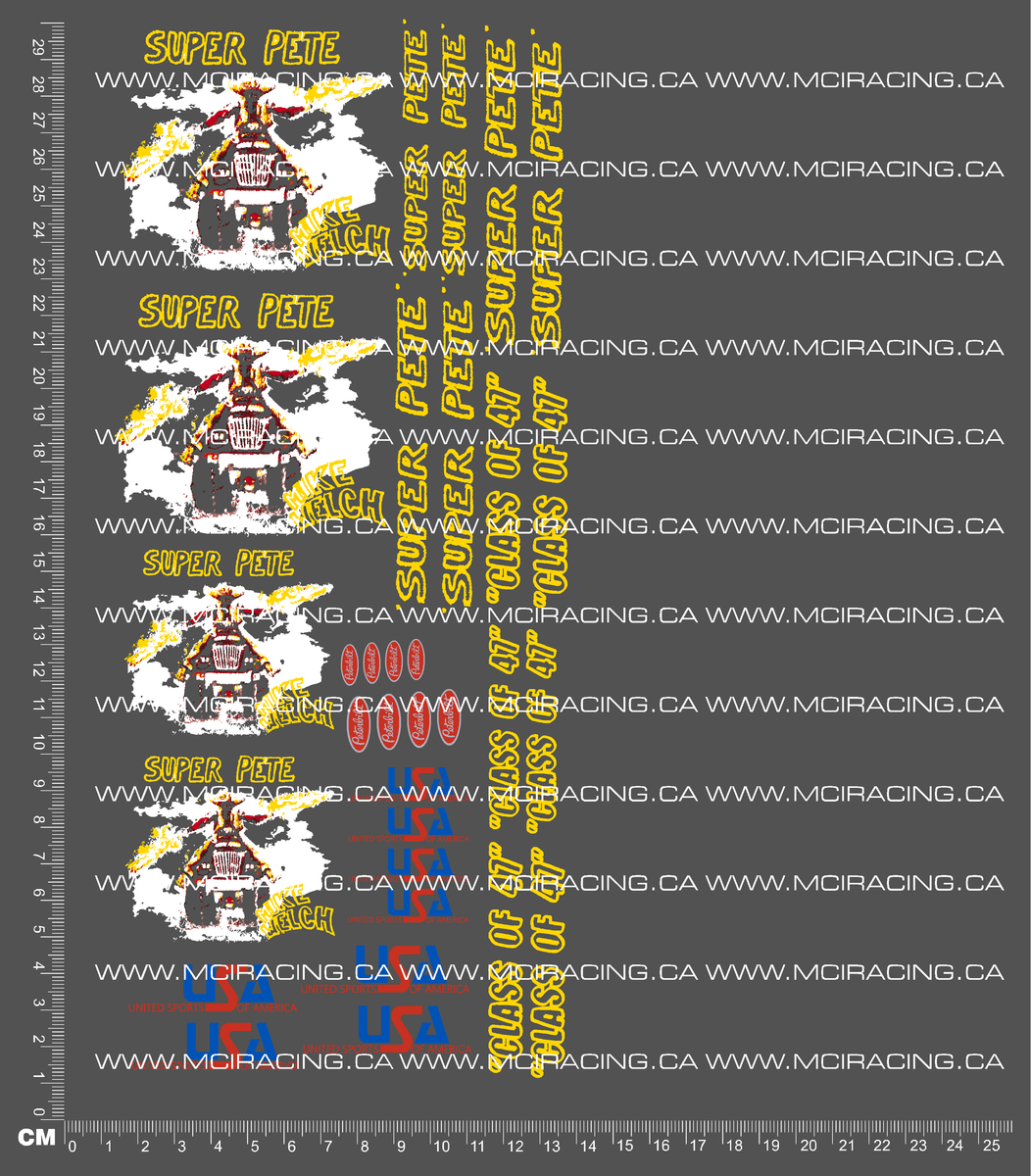 1/10TH MONSTER TRUCK - SUPER PETE DECALS – Mciracing.ca