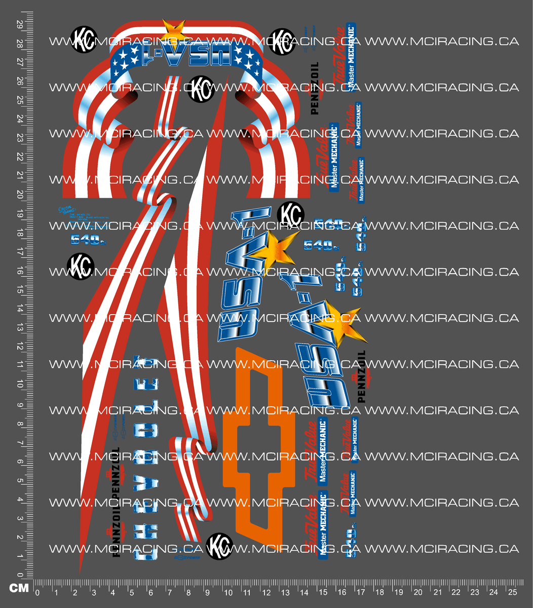 1/10TH MONSTER TRUCK - USA1 1970 DECALS – Mciracing.ca