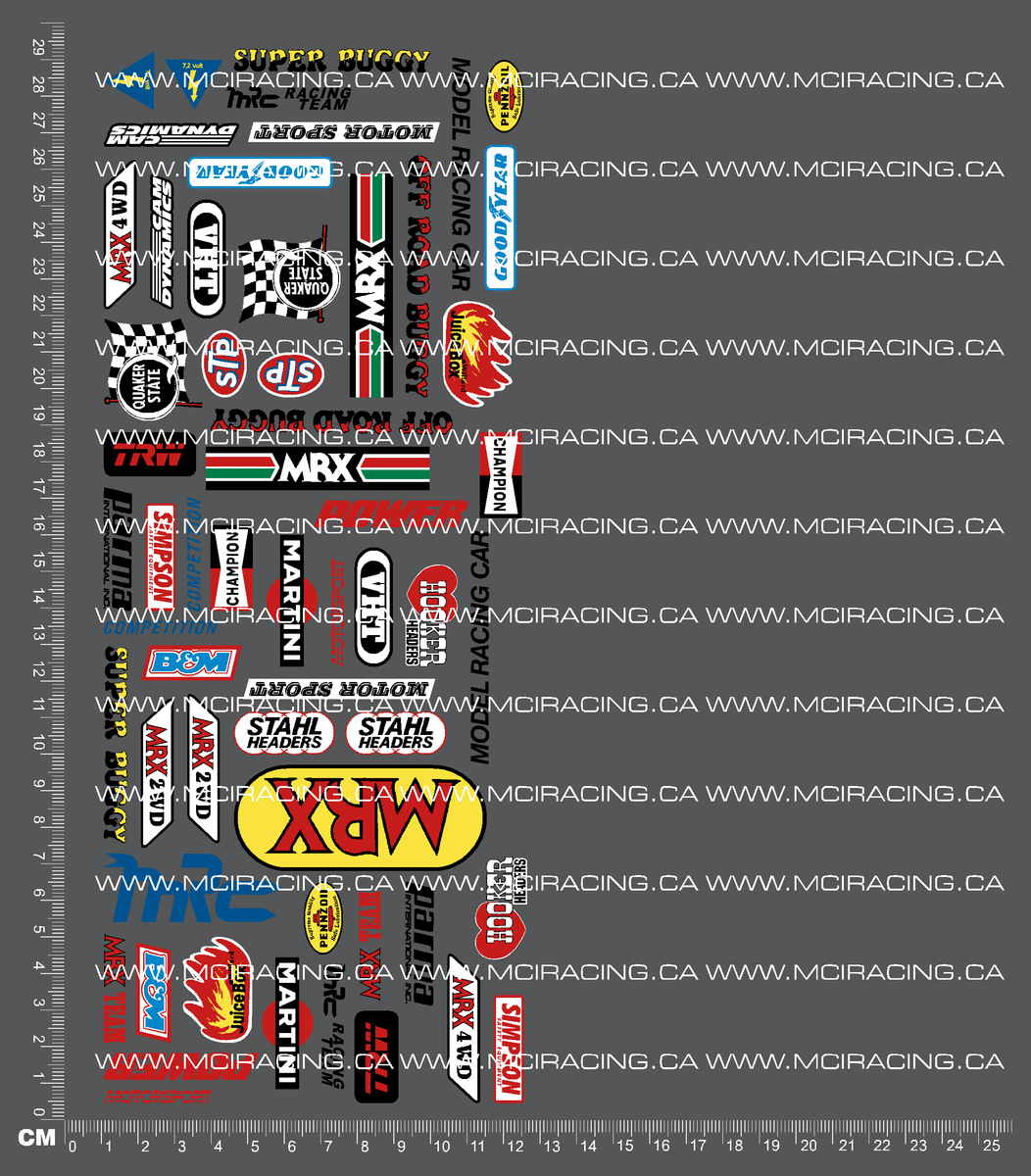 1/10TH MRC - SUPER BUGGY DECALS – Mciracing.ca