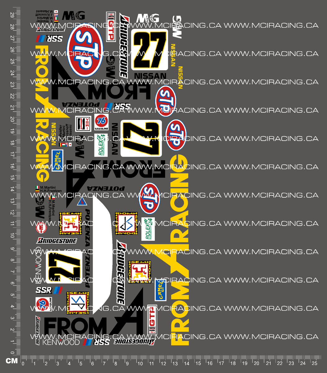 1/10TH NISSA R89C - FROM A RACING DECALS – Mciracing.ca