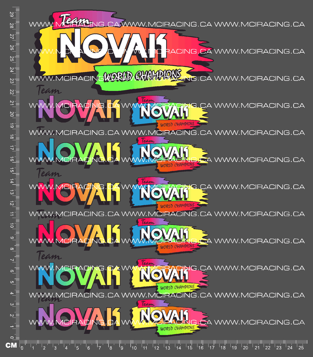 1/10TH NOVAK - VERSION 3 DECALS – Mciracing.ca
