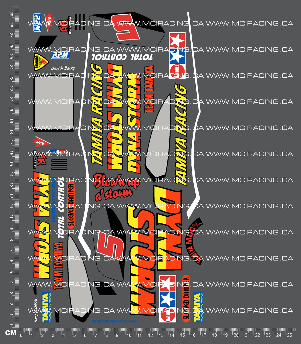 1/10TH TAM 58116 - DYNA STORM DECALS – Mciracing.ca
