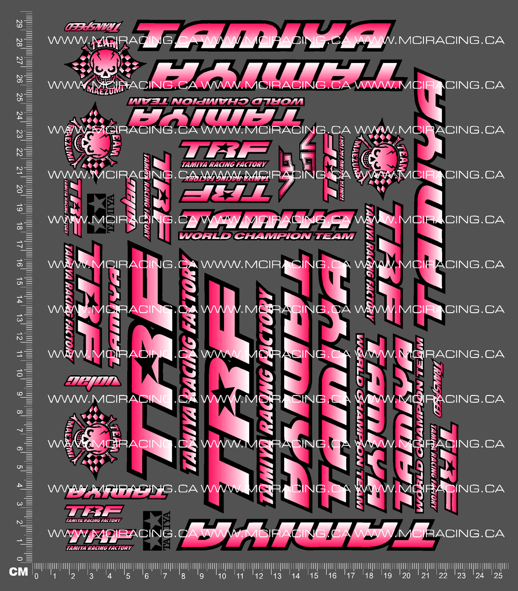 1/10TH TAM - TR LOGOS FADED DECALS – Mciracing.ca
