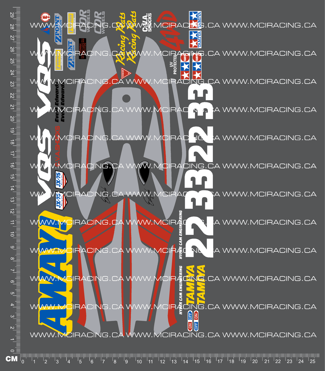 1/10TH TAM 58686 - VQS DECALS – Mciracing.ca