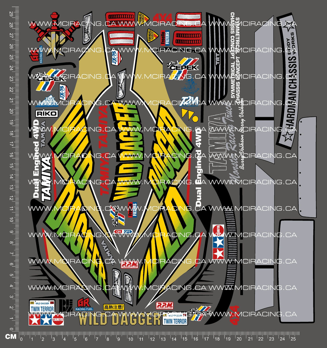 1/10TH TAM 58231 - WILD DAGGER DECALS – Mciracing.ca