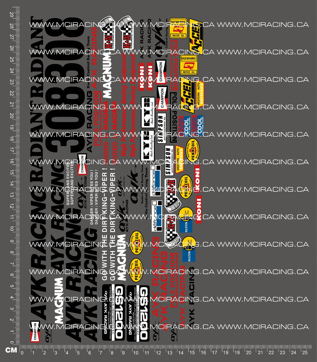 1/10TH AYK - RADIANT DECALS – Mciracing.ca