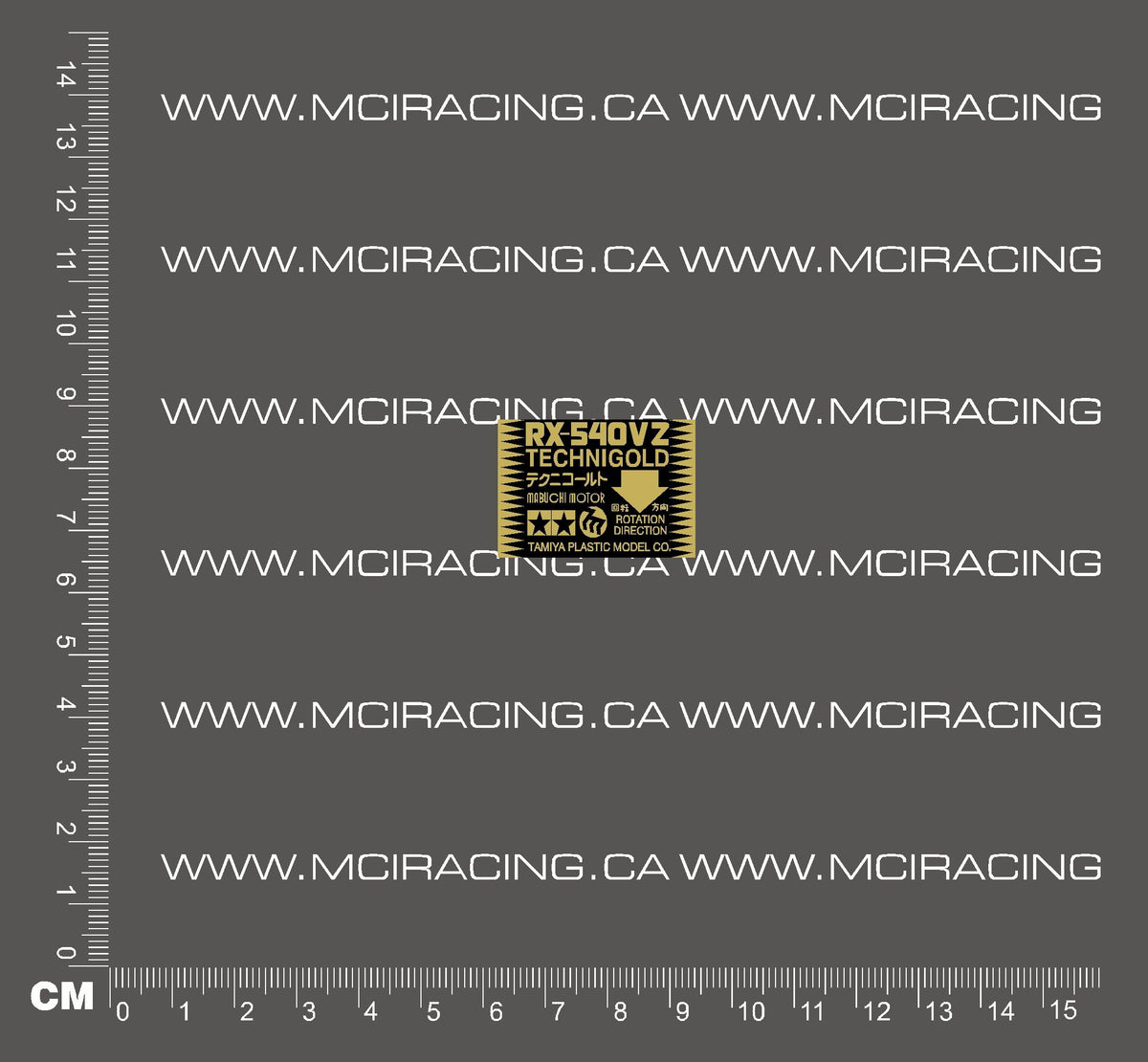 540 MOTOR DECAL - RX-540VZ TECHNIGOLD – Mciracing.ca