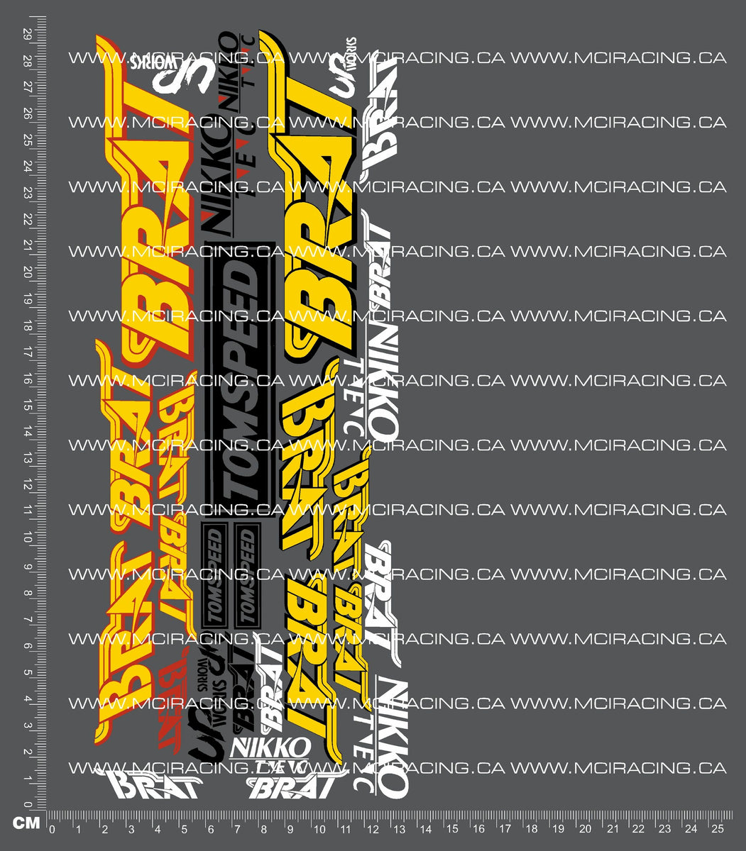 1/10TH NIKKO - BRAT DECALS – Mciracing.ca