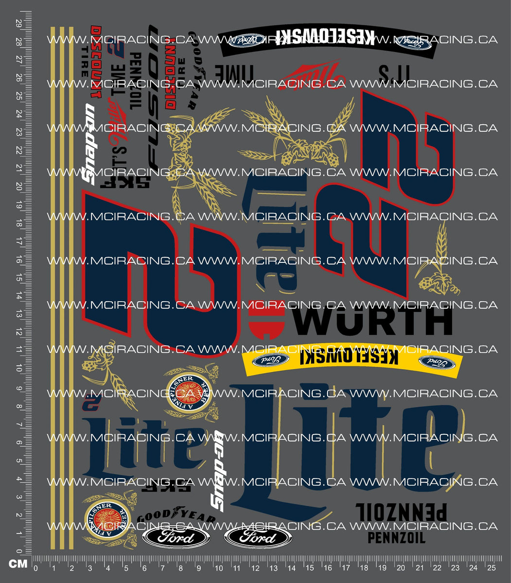 1/10TH NASCAR - LITE DECALS – Mciracing.ca