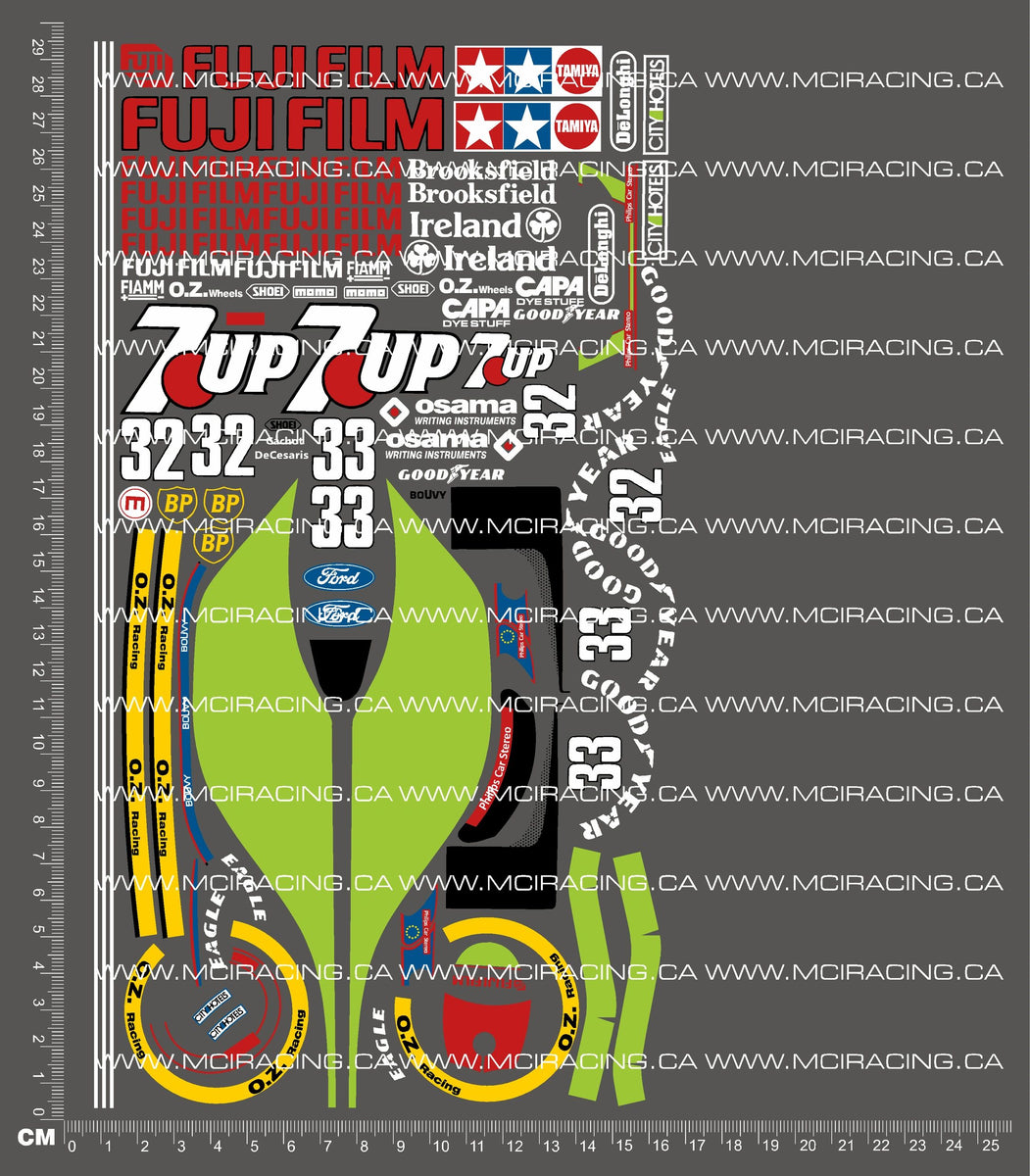 1/10TH TAM 58103 - F1 JORDAN 191 DECALS – Mciracing.ca