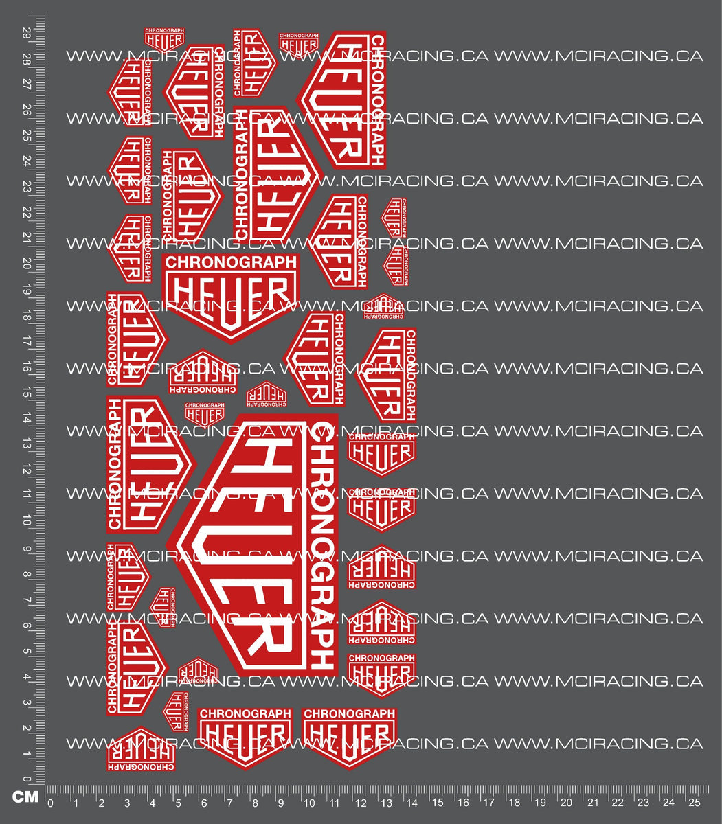 1/10TH HEUER DECALS – Mciracing.ca