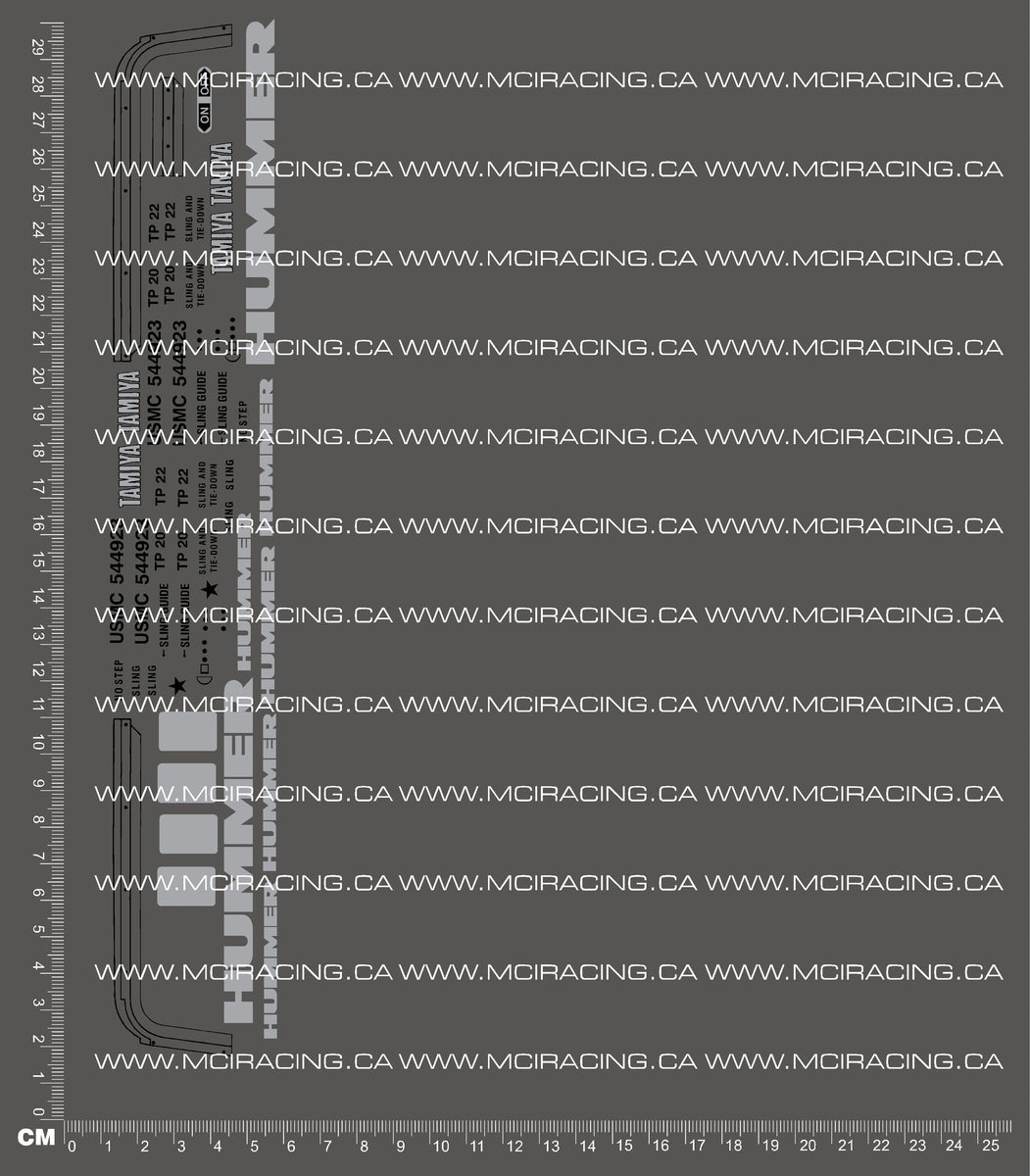 1/10TH TAM 58154 - M1025 HUMMER DECALS – Mciracing.ca