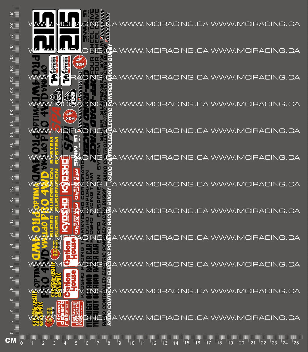 1/10TH KYO - OPTIMA PRO 4WD DECALS – Mciracing.ca