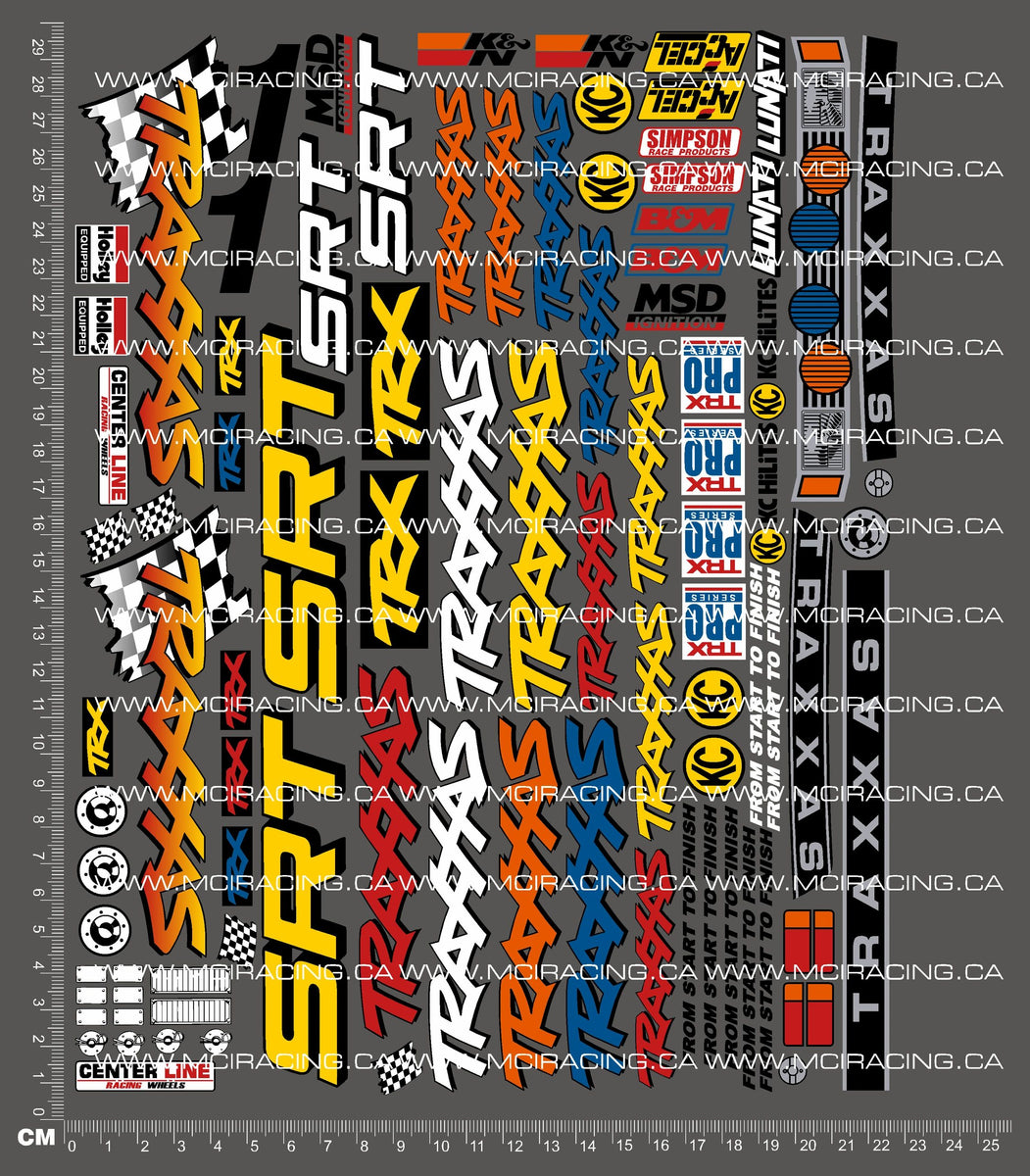 1/10TH TRAX - SRT DECALS – Mciracing.ca