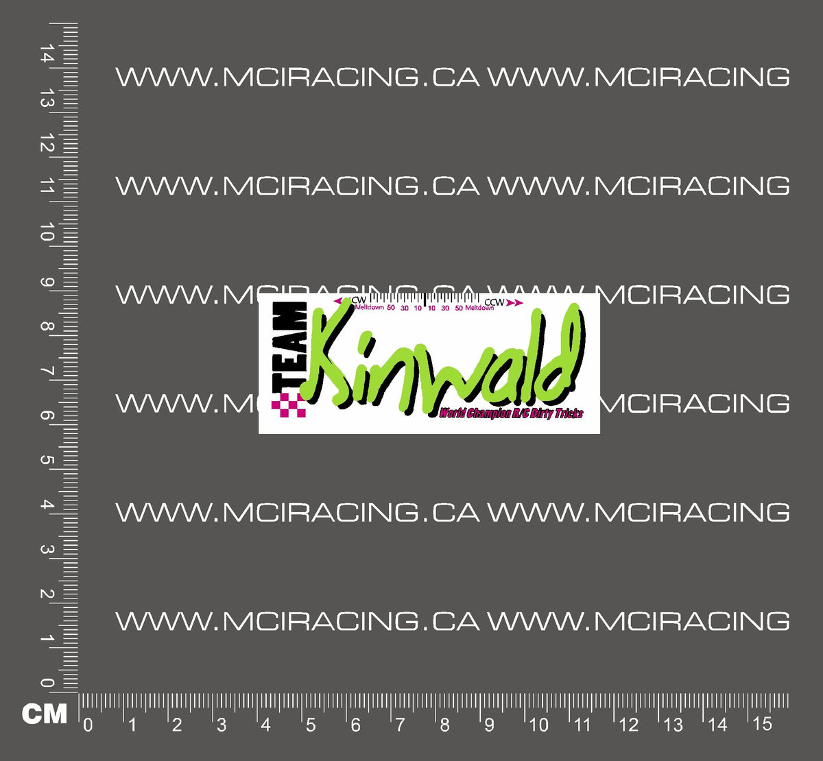 540 MOTOR DECAL - TEAM KINWALD - GREEN – Mciracing.ca