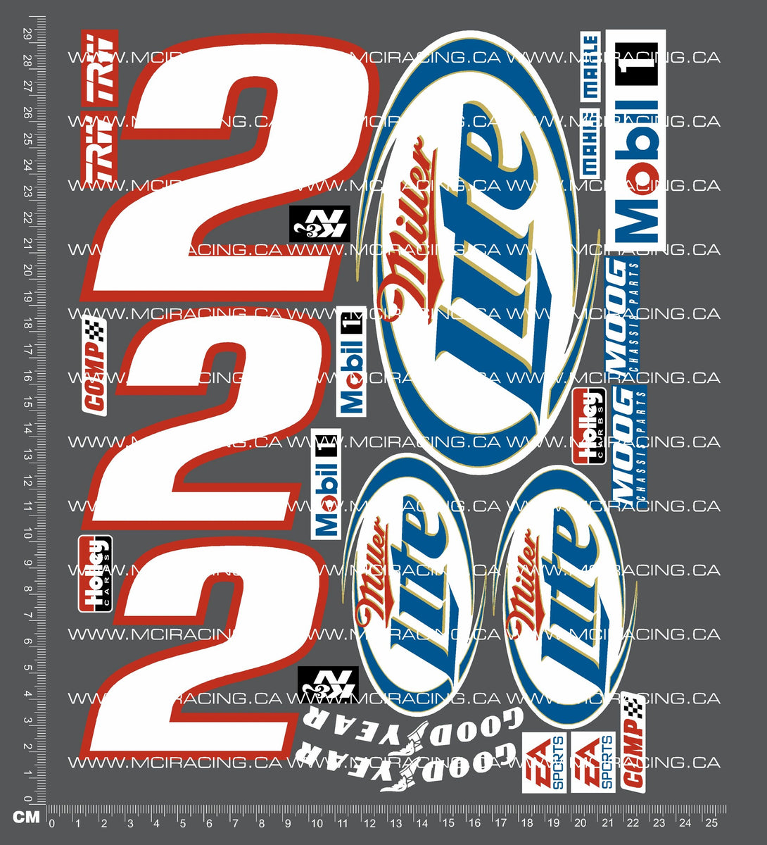 1/10TH SHORT COURSE TRUCK - MILLER LITE DECALS – Mciracing.ca