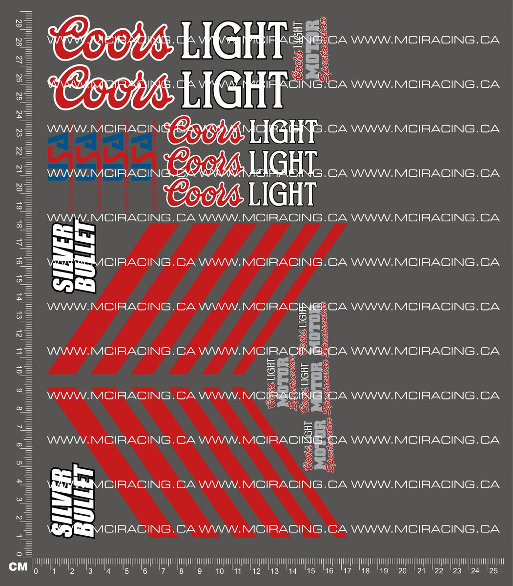 1/10TH MONSTER TRUCK - SILVER BULLET DECALS – Mciracing.ca