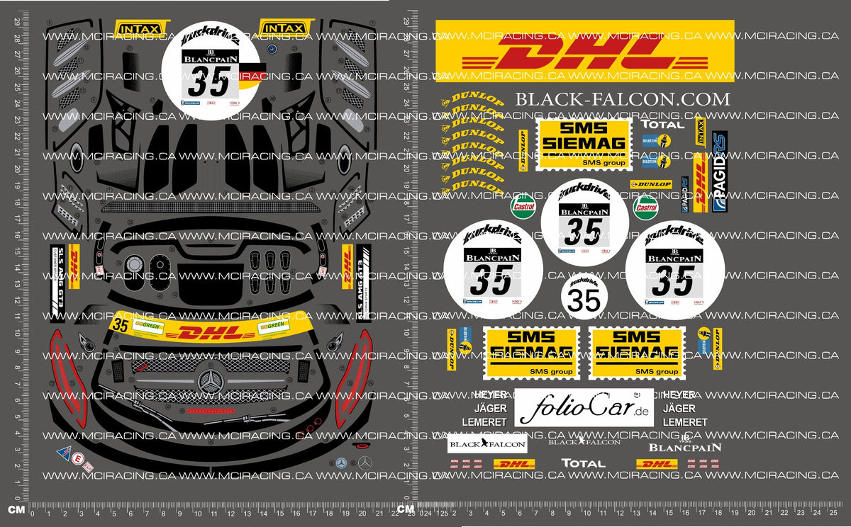 1/10TH MERCEDE BEN - GT3 DHL DECALS – Mciracing.ca