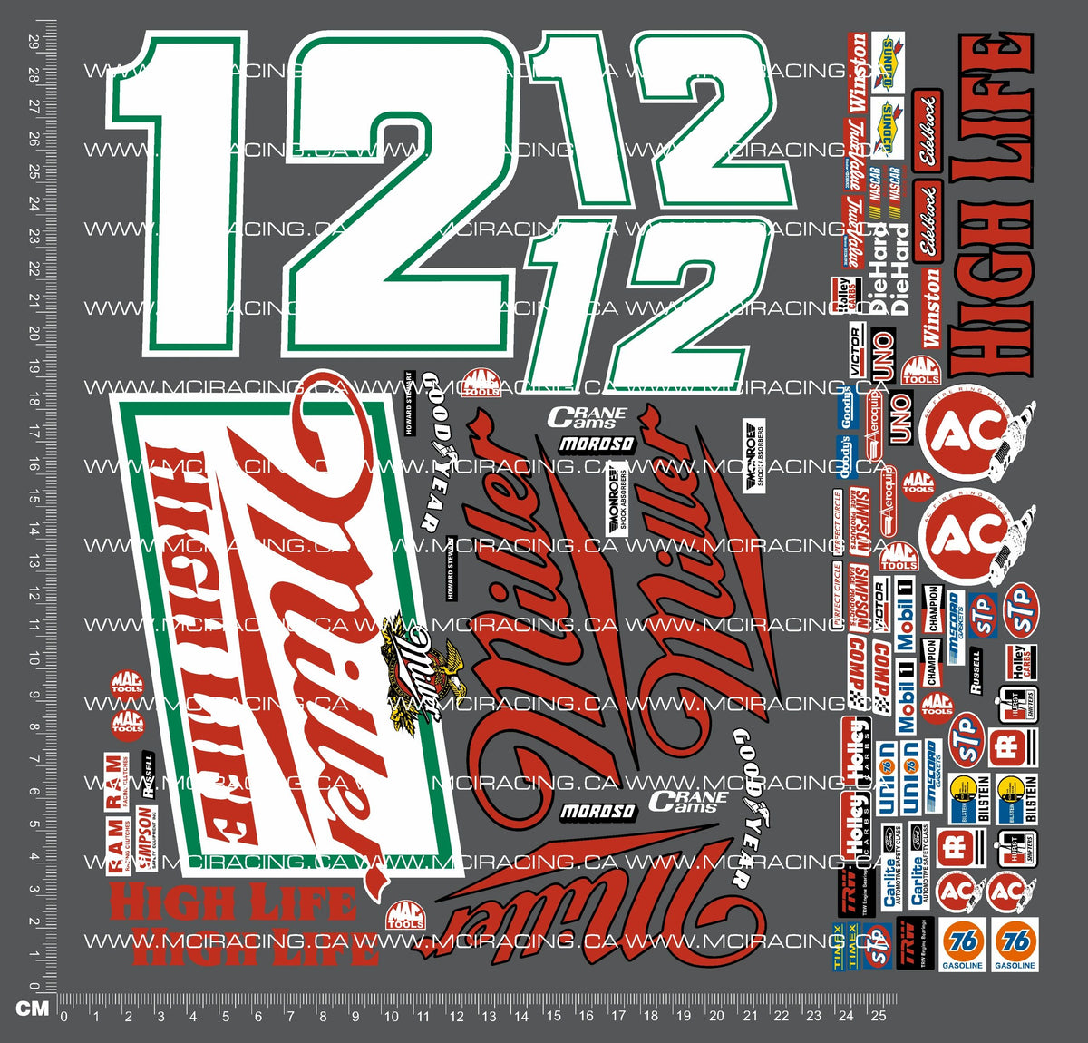 1/10TH NAS CAR - MILL DECALS – Mciracing.ca