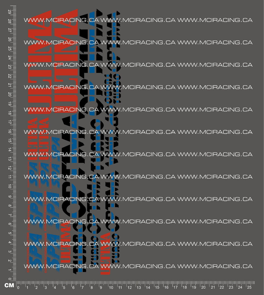 1/10TH KYO - TURBO OPTIMA / ULTIMA DECALS – Mciracing.ca